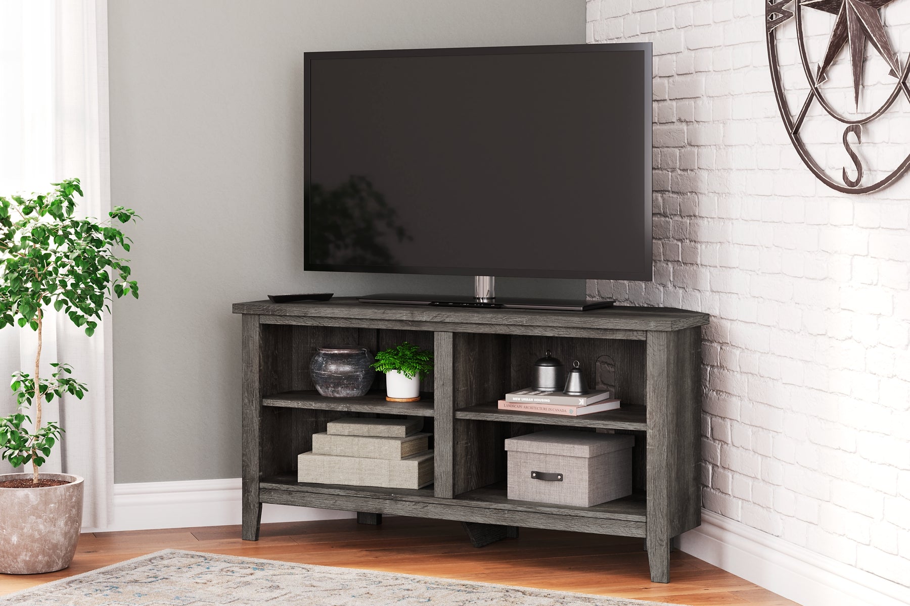 Ashley Express Arlenbry Small Corner TV Stand